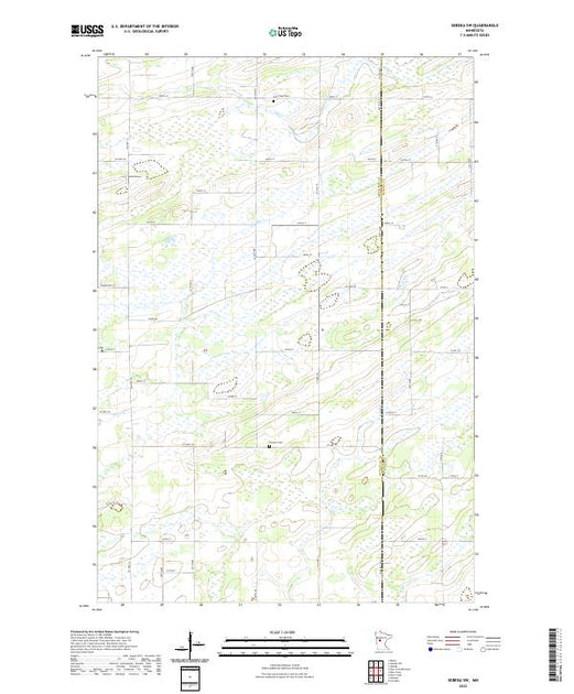 US Topo 7.5-minute map for Sebeka SW MN – American Map Store