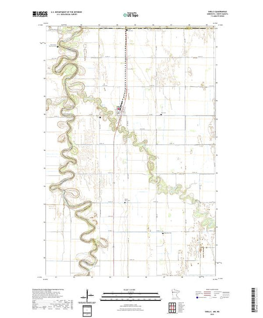US Topo 7.5-minute map for Shelly MNND – American Map Store