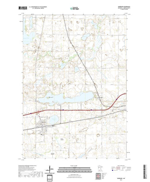 US Topo 7.5-minute map for Sherburn MN – American Map Store