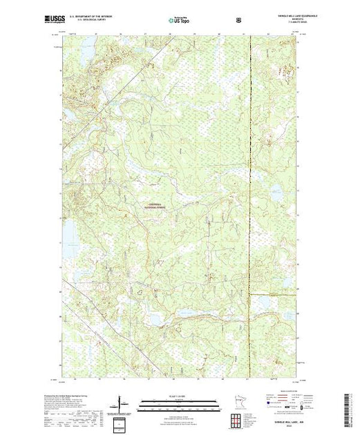 US Topo 7.5-minute map for Shingle Mill Lake MN – American Map Store