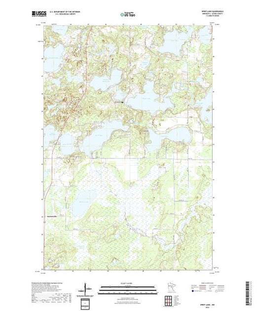 US Topo 7.5-minute map for Spirit Lake MN – American Map Store