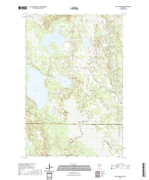 US Topo 7.5-minute map for Split Hand Lake MN – American Map Store