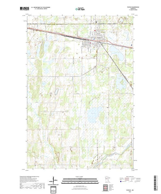 US Topo 7.5-minute map for Staples MN – American Map Store