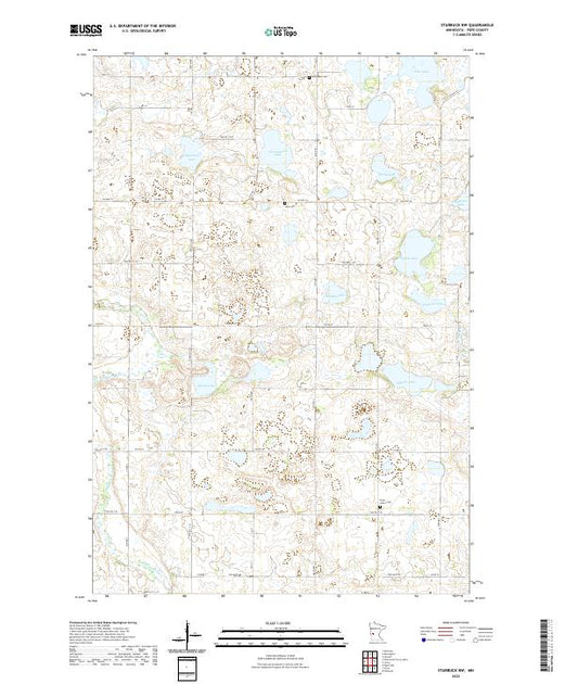 US Topo 7.5-minute map for Starbuck NW MN – American Map Store
