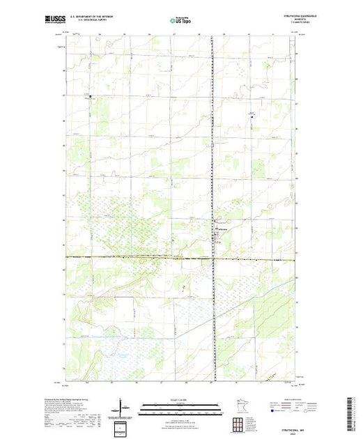 US Topo 7.5-minute map for Strathcona MN – American Map Store