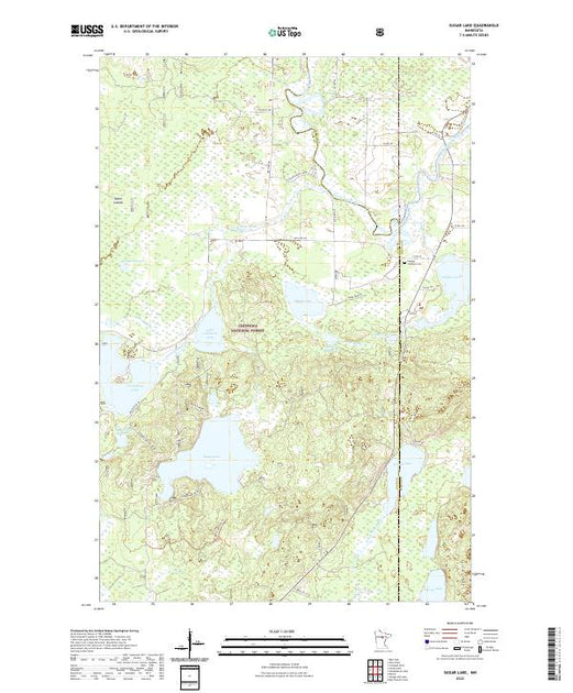 US Topo 7.5-minute map for Sugar Lake MN – American Map Store