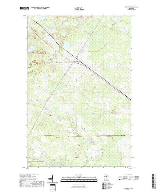 US Topo 7.5-minute map for Swan River MN – American Map Store
