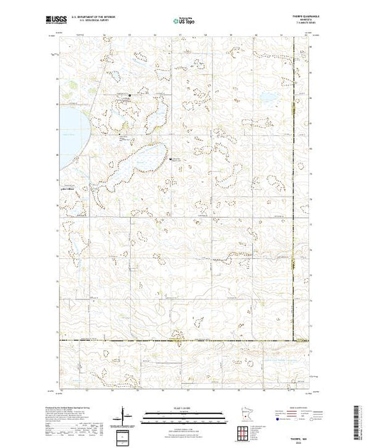 US Topo 7.5-minute map for Thorpe MN – American Map Store