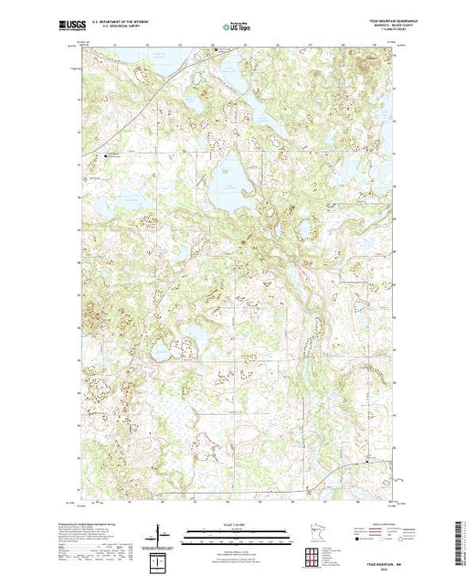 US Topo 7.5-minute map for Toad Mountain MN – American Map Store
