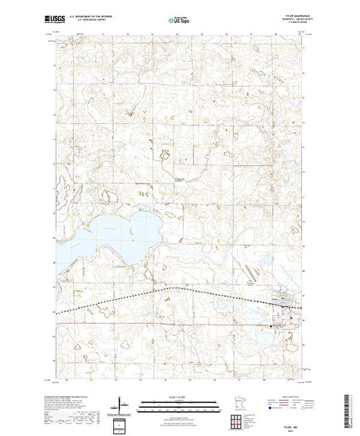 US Topo 7.5-minute map for Tyler MN – American Map Store