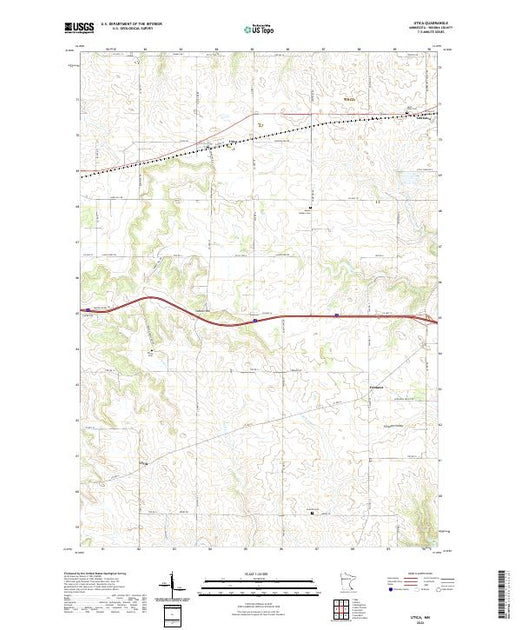 US Topo 7.5-minute map for Utica MN – American Map Store