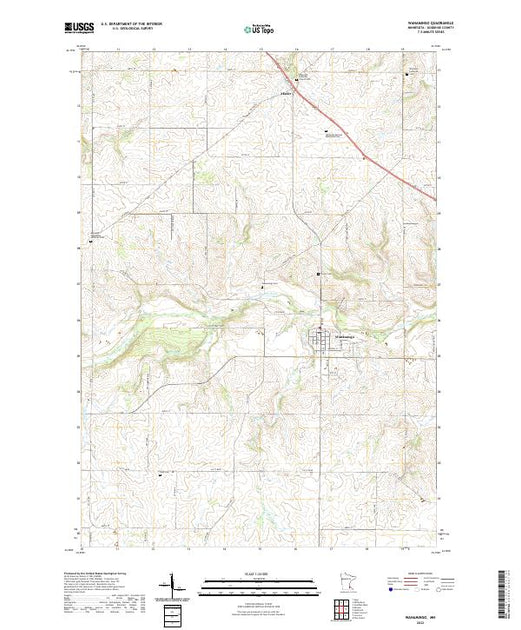 US Topo 7.5-minute map for Wanamingo MN – American Map Store