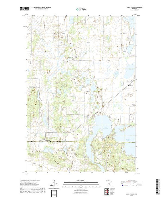 US Topo 7.5-minute map for Ward Springs MN – American Map Store