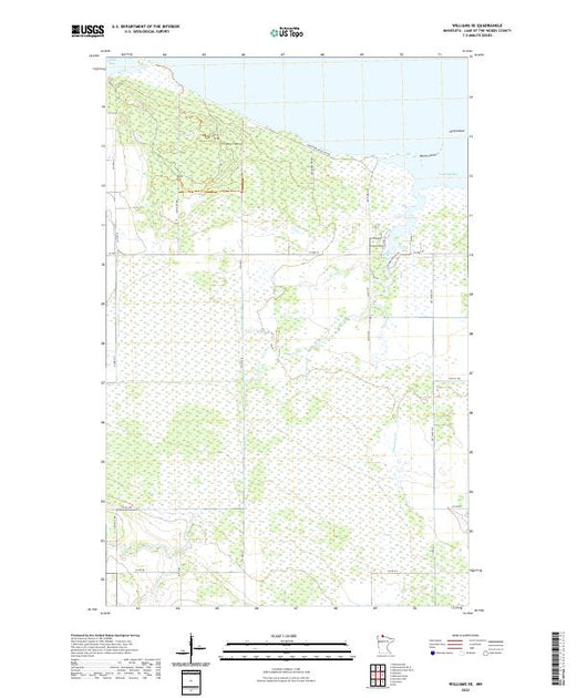 US Topo 7.5-minute map for Williams SE MN – American Map Store