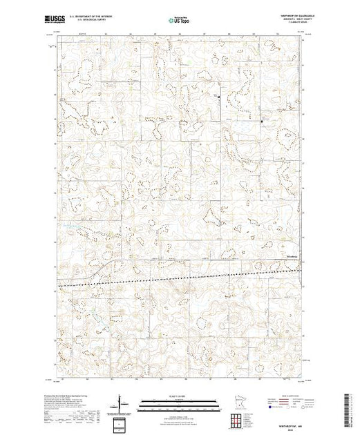 US Topo 7.5-minute map for Winthrop SW MN – American Map Store