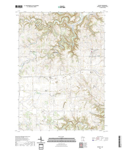 US Topo 7.5-minute map for Wykoff MN – American Map Store