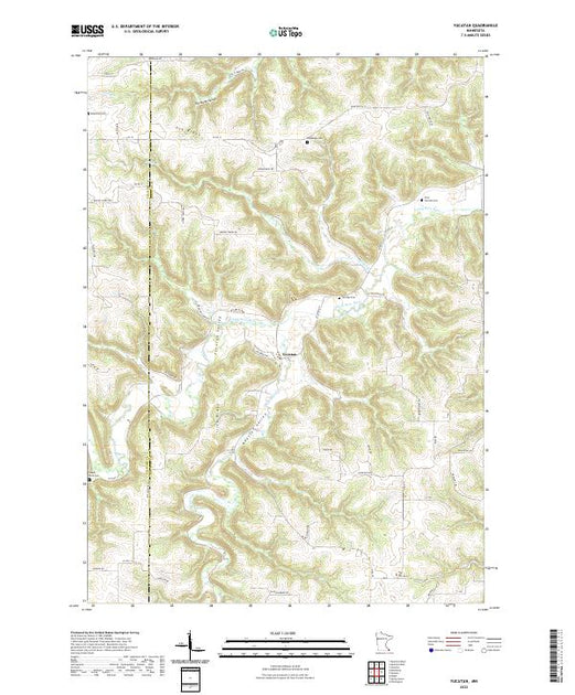 US Topo 7.5-minute map for Yucatan MN – American Map Store