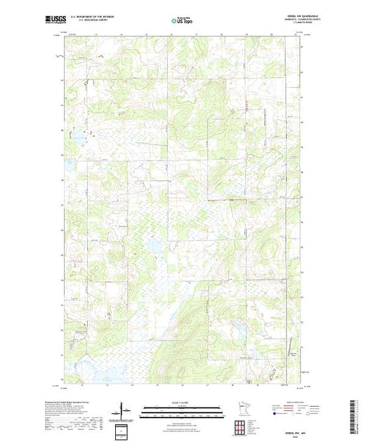US Topo 7.5-minute map for Zerkel NW MN – American Map Store