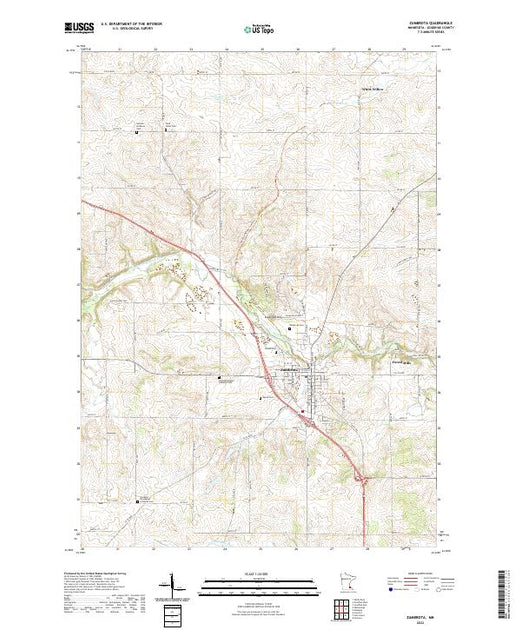US Topo 7.5-minute map for Zumbrota MN – American Map Store