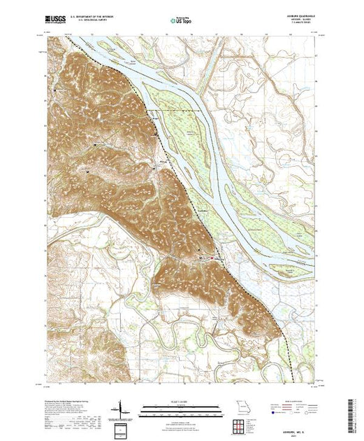 USGS US Topo 7.5-minute map for Ashburn MOIL 2021 – American Map Store