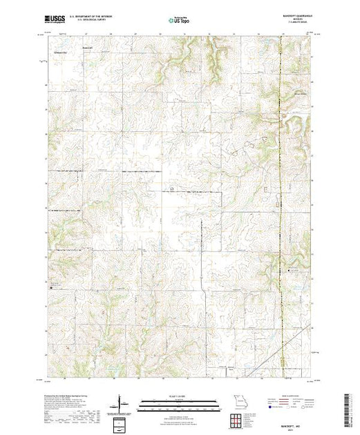 USGS US Topo 7.5-minute map for Bancroft MO 2021 – American Map Store