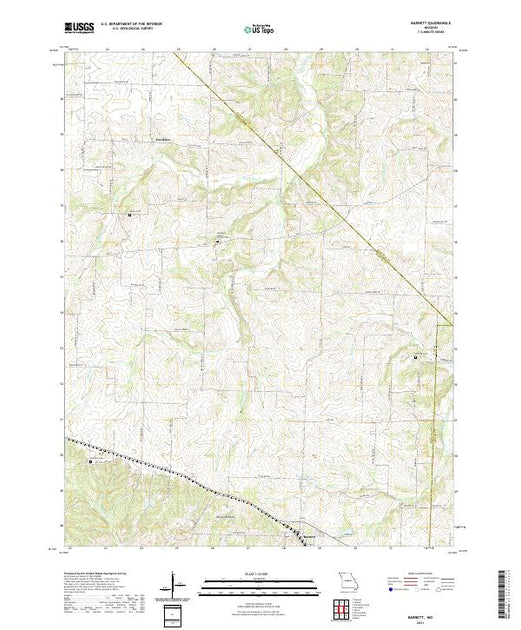 USGS US Topo 7.5-minute map for Barnett MO 2021 – American Map Store