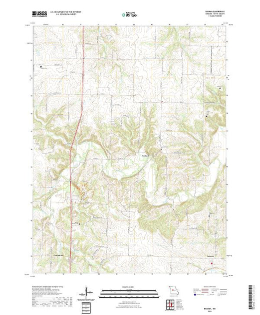 USGS US Topo 7.5-minute map for Beaman MO 2021 – American Map Store