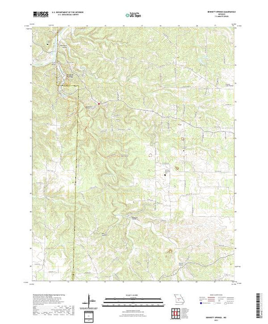 USGS US Topo 7.5-minute map for Bennett Springs MO 2021 – American Map ...