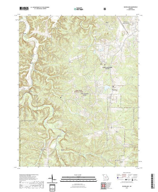 USGS US Topo 7.5-minute map for Bloodland MO 2021 – American Map Store