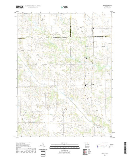 USGS US Topo 7.5-minute map for Brock MOIA 2021 – American Map Store