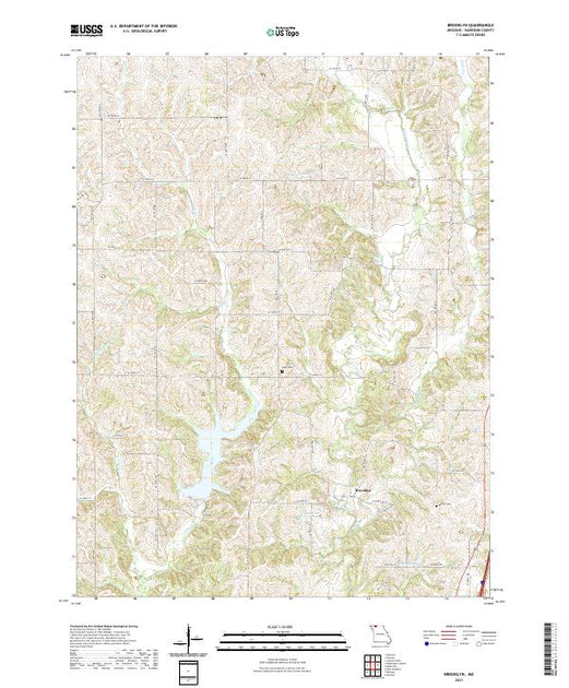 USGS US Topo 7.5-minute map for Brooklyn MO 2021 – American Map Store