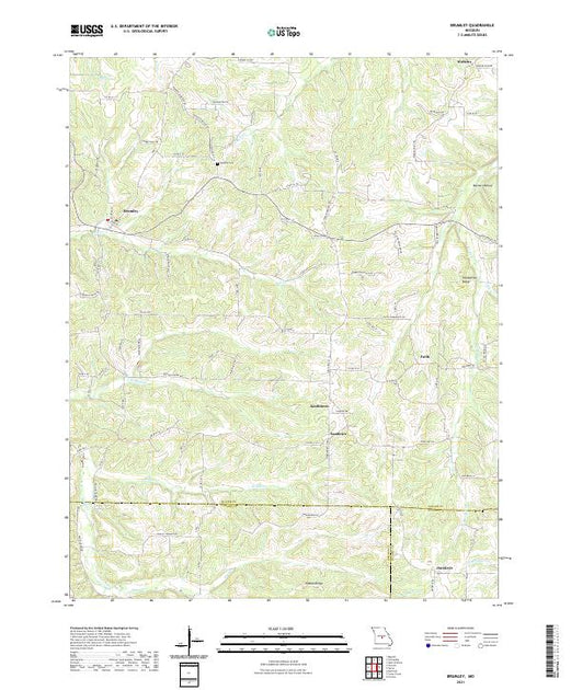 USGS US Topo 7.5-minute map for Brumley MO 2021 – American Map Store