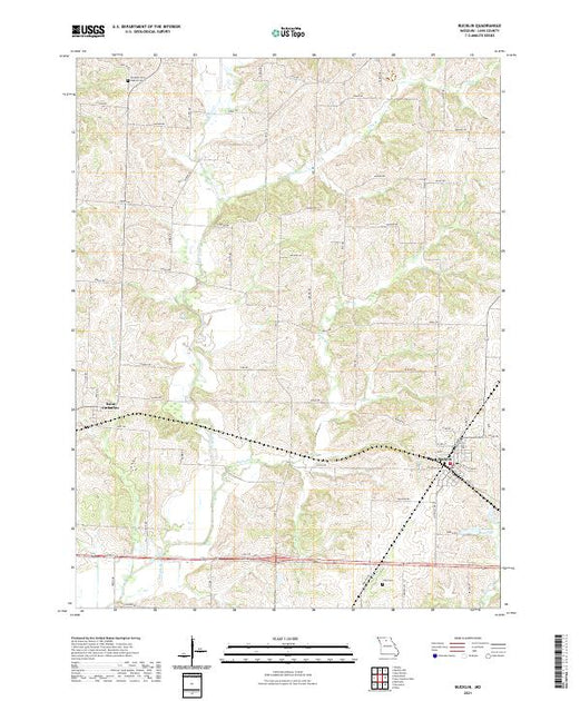 USGS US Topo 7.5-minute map for Bucklin MO 2021 – American Map Store