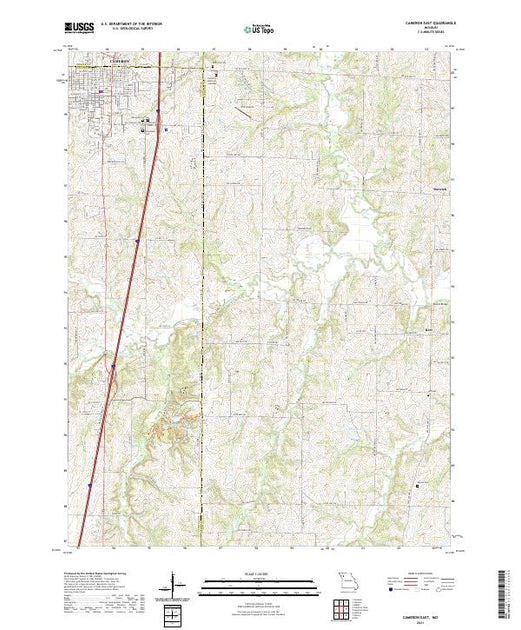 USGS US Topo 7.5-minute map for Cameron East MO 2021 – American Map Store