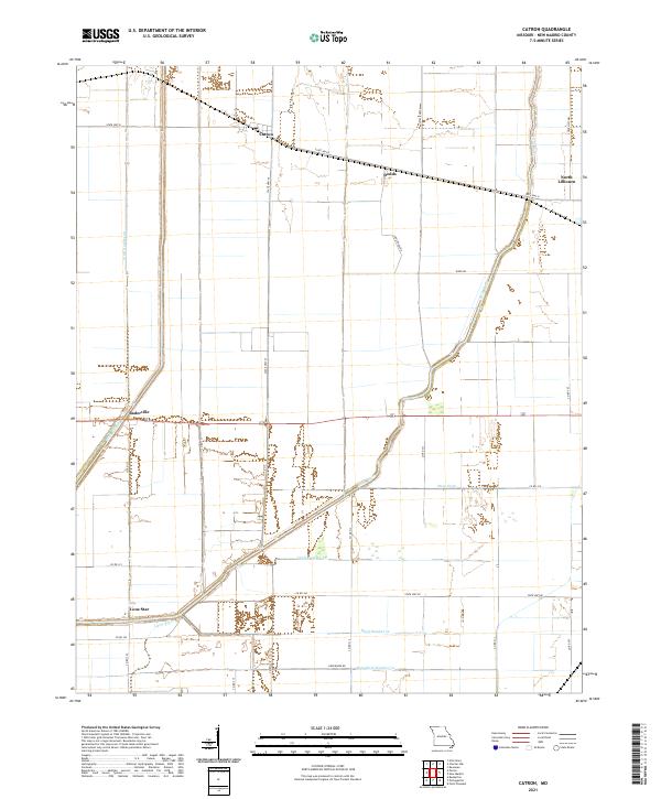 USGS US Topo 7.5-minute map for Catron MO 2021 – American Map Store
