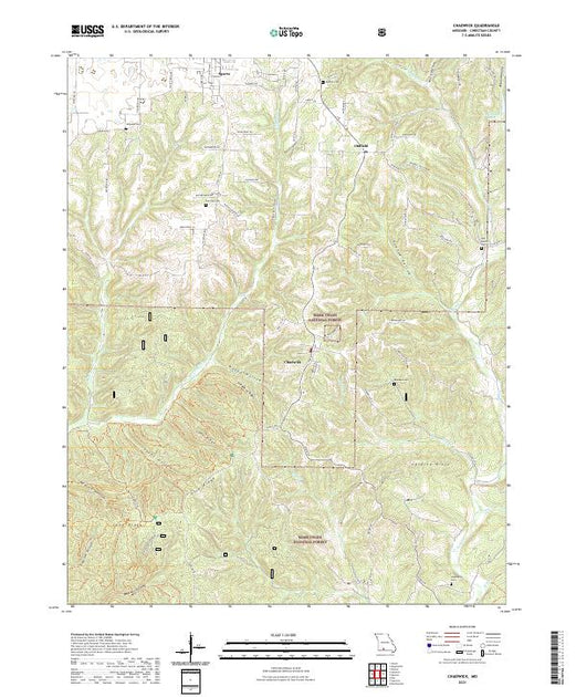 USGS US Topo 7.5-minute map for Chadwick MO 2021 – American Map Store