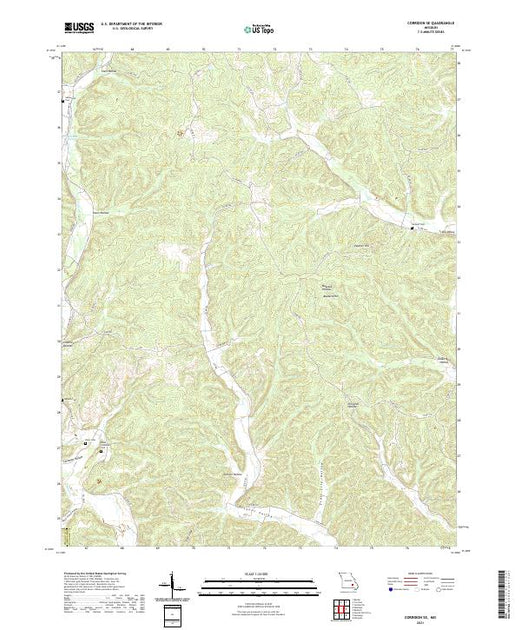 USGS US Topo 7.5-minute map for Corridon SE MO 2021 – American Map Store