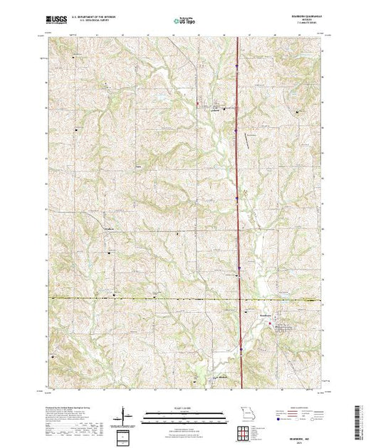USGS US Topo 7.5-minute map for Dearborn MO 2021 – American Map Store