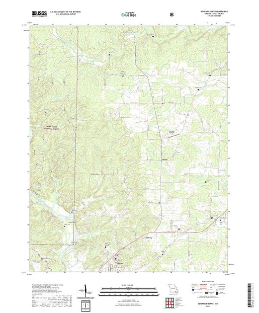 USGS US Topo 7.5-minute map for Doniphan North MO 2021 – American Map Store