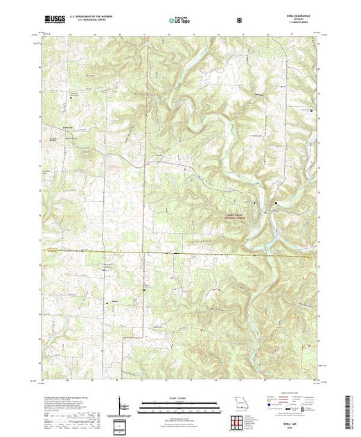 USGS US Topo 7.5-minute map for Dora MO 2021 – American Map Store