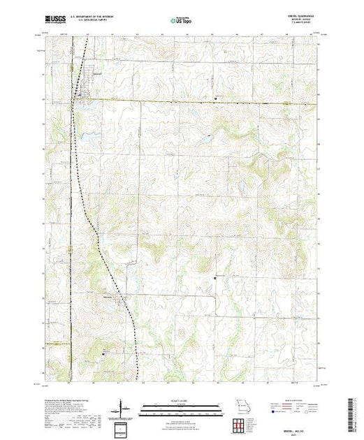 USGS US Topo 7.5-minute map for Drexel MOKS 2021 – American Map Store
