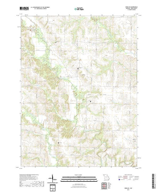 USGS US Topo 7.5-minute map for Edina SE MO 2021 – American Map Store