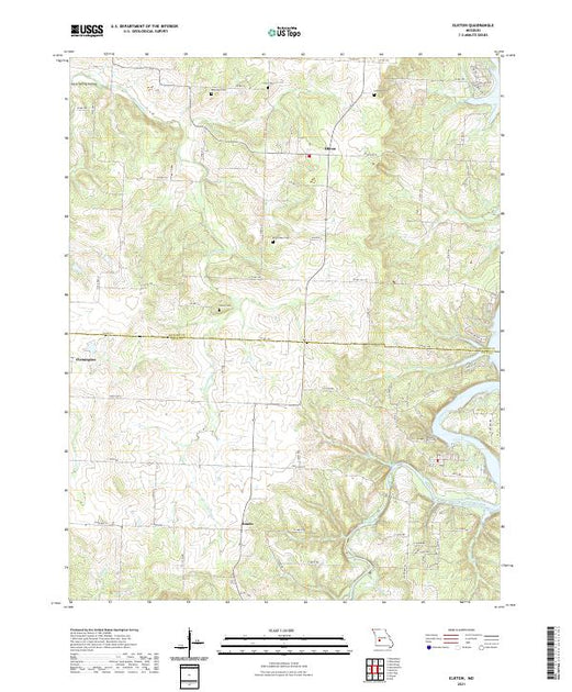 USGS US Topo 7.5-minute map for Elkton MO 2021 – American Map Store