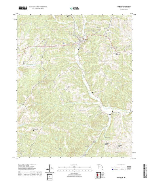 USGS US Topo 7.5-minute map for Gainesville MO 2021 – American Map Store
