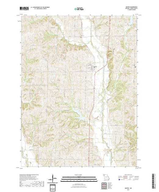 USGS US Topo 7.5-minute map for Gentry MO 2021 – American Map Store