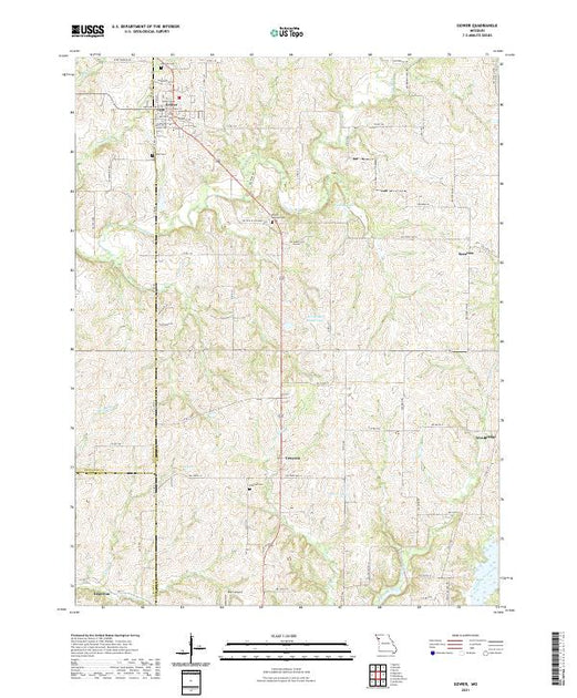 USGS US Topo 7.5-minute map for Gower MO 2021 – American Map Store