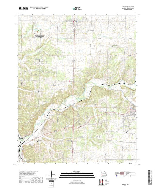 USGS US Topo 7.5-minute map for Granby MO 2021 – American Map Store