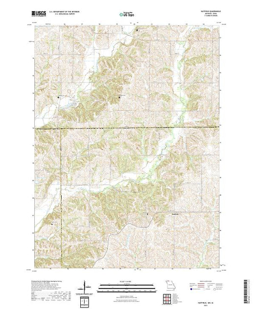 USGS US Topo 7.5-minute map for Hatfield MOIA 2021 – American Map Store