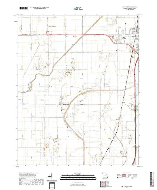 USGS US Topo 7.5-minute map for Hayti Heights MO 2021 – American Map Store