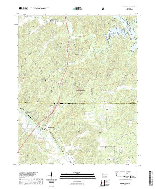USGS US Topo 7.5-minute map for Hendrickson MO 2021 – American Map Store
